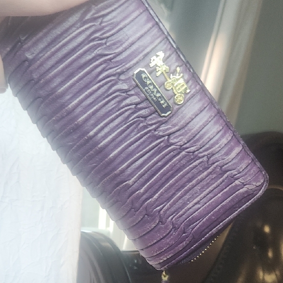 Coach | Bags | Coach Purple Womens Wallet | Poshmark